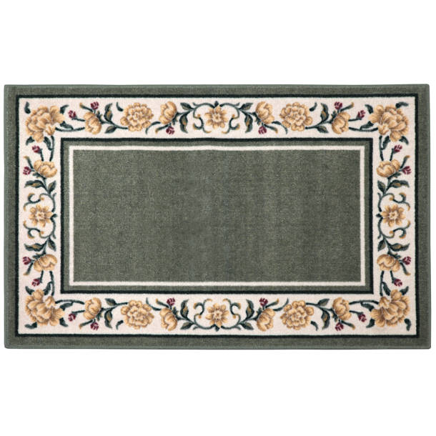 Brumlow Mills Salina Beige/Spruce Blue/White/Red Rug & Reviews | Wayfair