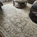 Andover Mills™ Hillyer Floral Area Rug in Light Gray/White & Reviews ...