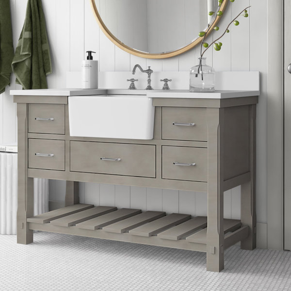 Sand & Stable Emiliani 48'' Free-standing Single Bathroom Vanity with ...