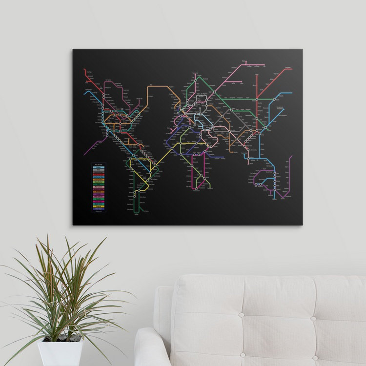 17 Stories World Metro Map by Michael Tompsett - Graphic Art | Wayfair