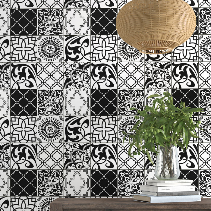 Bungalow Rose Corley Peel & Stick Damask Wallpaper & Reviews | Wayfair