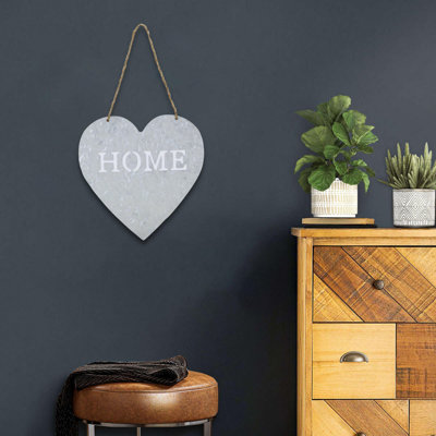 August Grove® Heart Shaped "Home" Sign Wall Décor & Reviews | Wayfair