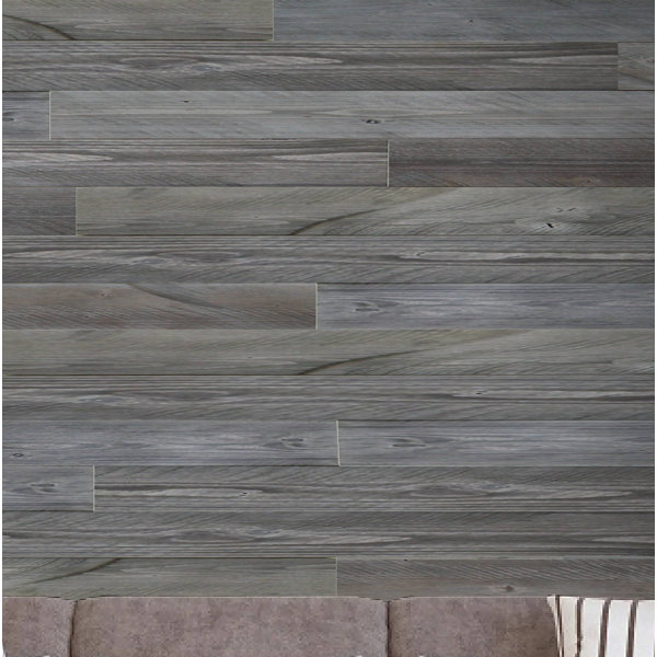 Porpora 5" x 47" Reclaimed Peel and Stick Solid Wood Wall Panelling in ...