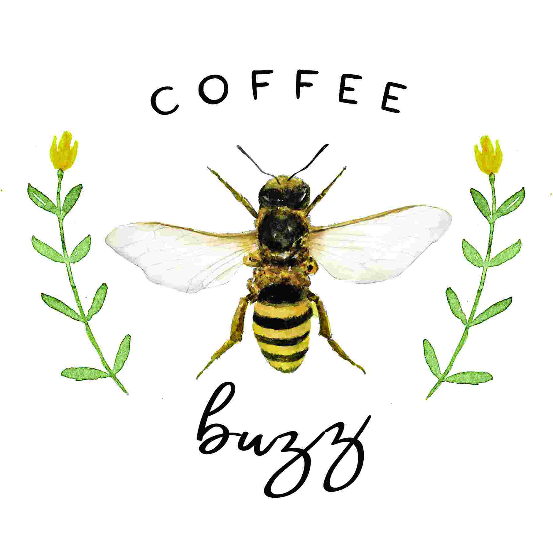 August Grove® Coffee Buzz Bee - Wrapped Canvas Print | Wayfair