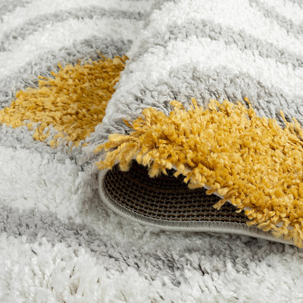 Wade Logan® Brooklington Performance Yellow/Gray/White Rug & Reviews ...