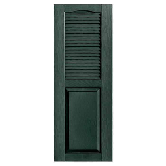 Alpha Shutters Cathedral Top Combination Shutters Pair | Wayfair