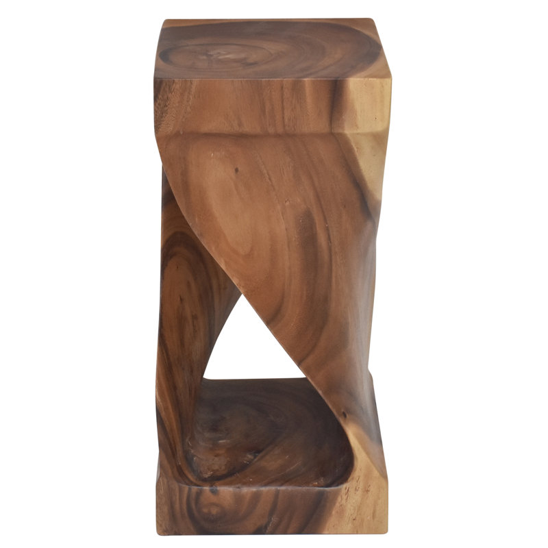 Loon Peak® Cinderford 25'' Tall Solid Wood Block End Table & Reviews ...
