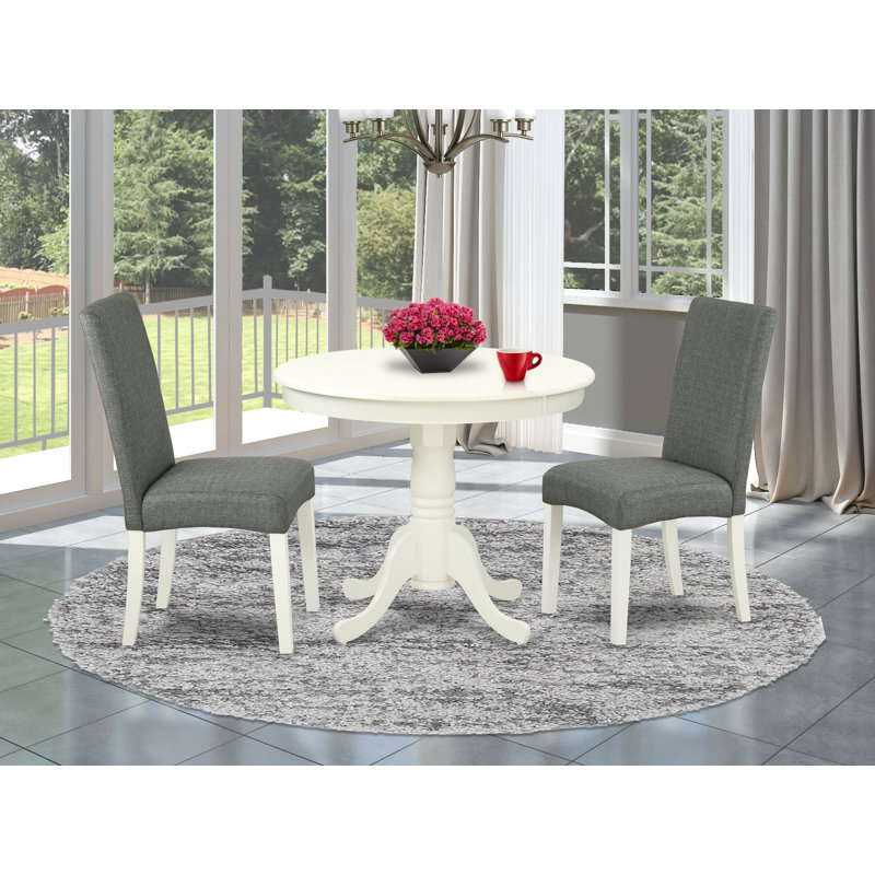 Canora Grey Godwin 3 - Piece Solid Wood Rubberwood Dining Set & Reviews ...