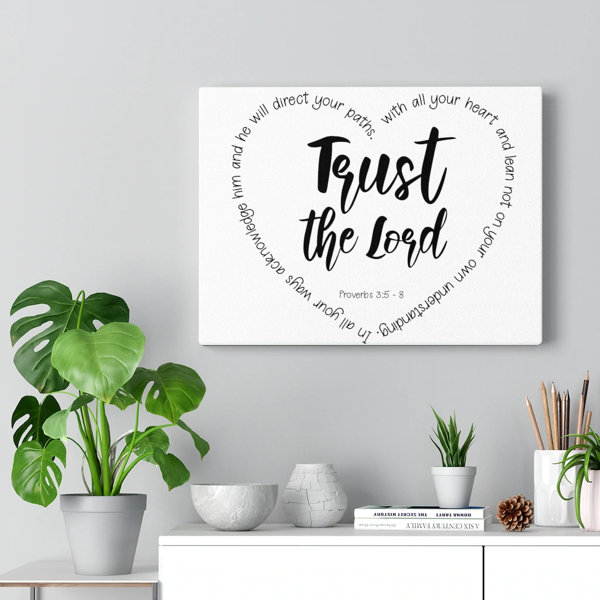 Trinx Trust The Lord Proverbs 3:5 - 8 Christian Wall Art Bible Verse ...