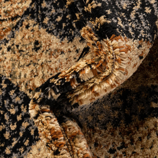 17 Stories Performance Brown/Gray Rug | Wayfair