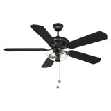 Wayfair | Matte Black Indoor Ceiling Fans You'll Love in 2023