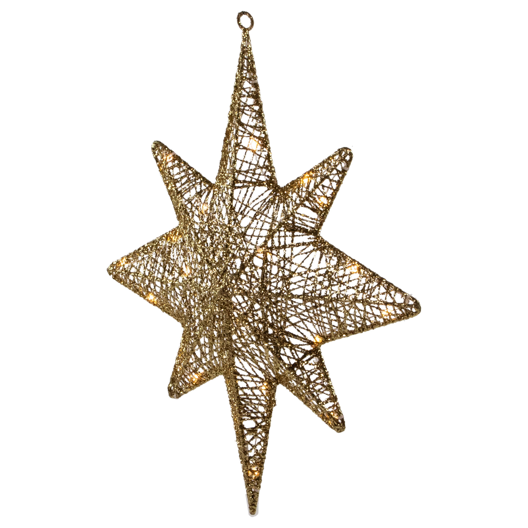 Northlight 22" LED Lighted Gold Hanging Bethlehem Star Outdoor ...