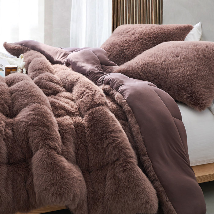 Byourbed Messy Hair Day Coma Inducer Faux Fur Oversized Comforter | Wayfair