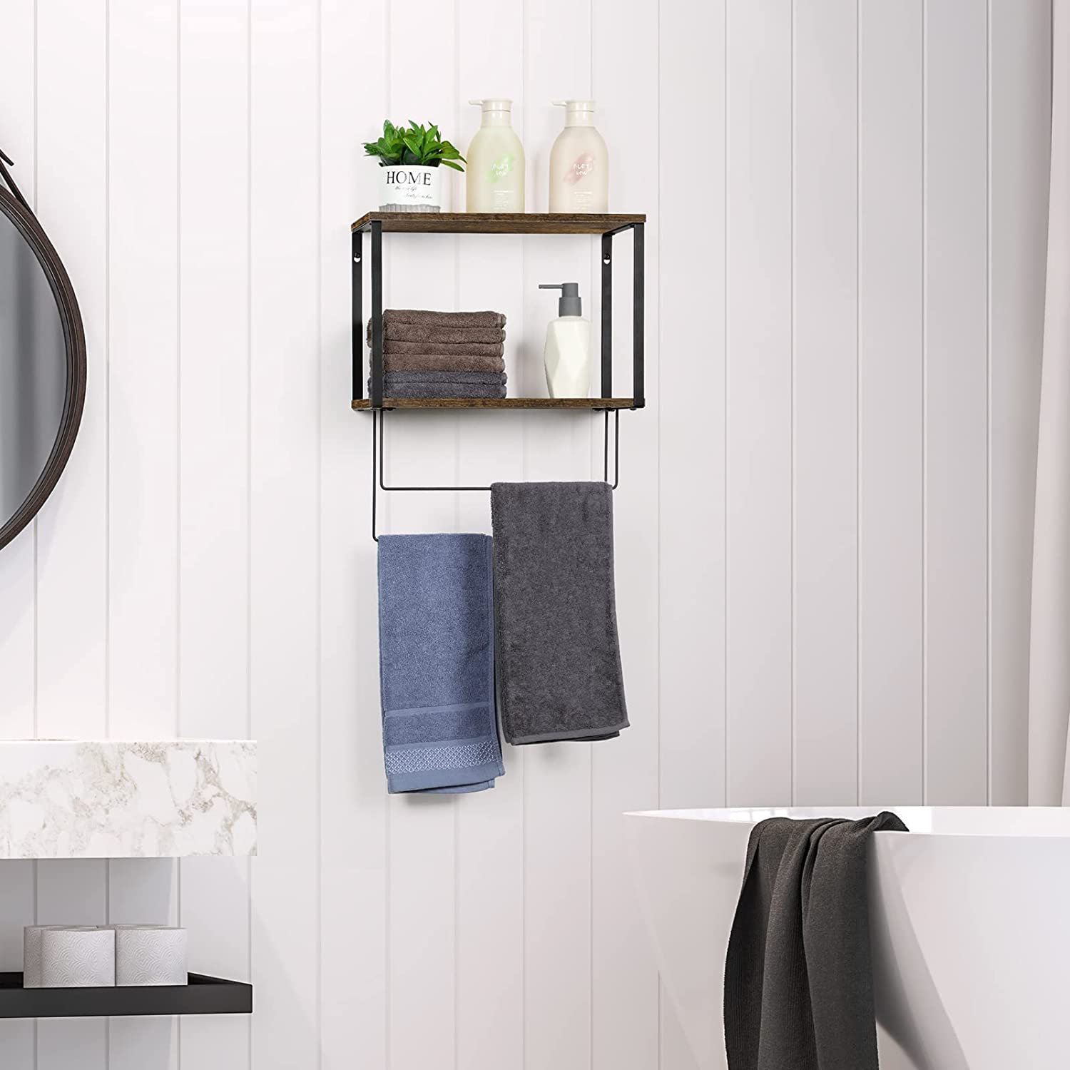 BTY Wood Wall Mounted Towel Rack | Wayfair