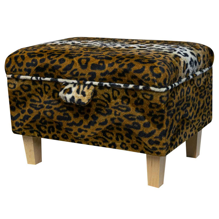 Beaumont 50cm Leopard Print Storage Ottoman | Wayfair.co.uk