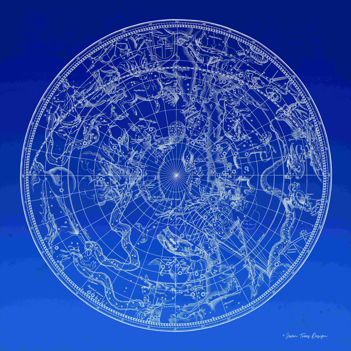 17 Stories Constellations Map I by Seven Trees Design - Wrapped Canvas ...