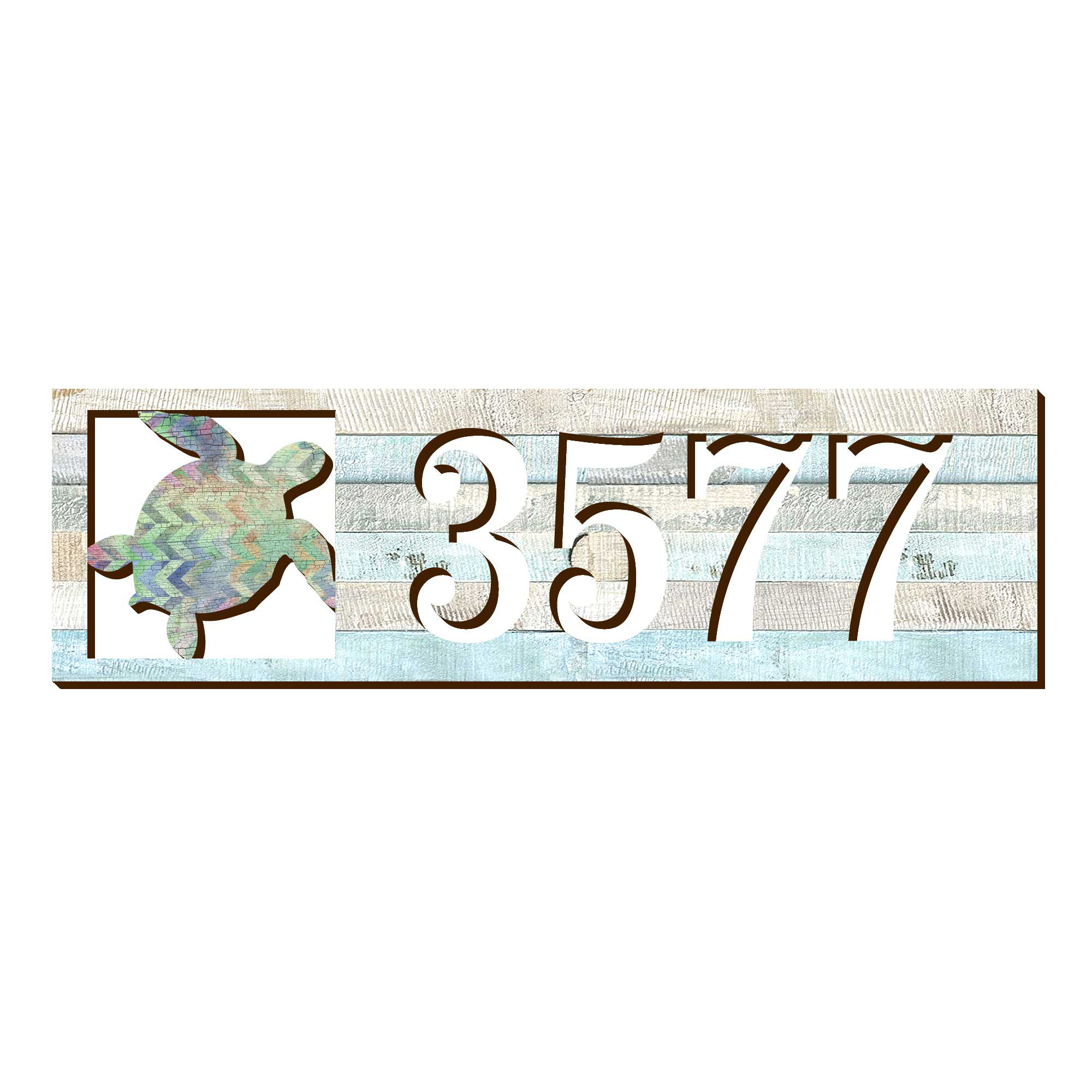aMonogramArtUnlimited Sea Turtle 1-Line Address Sign | Wayfair