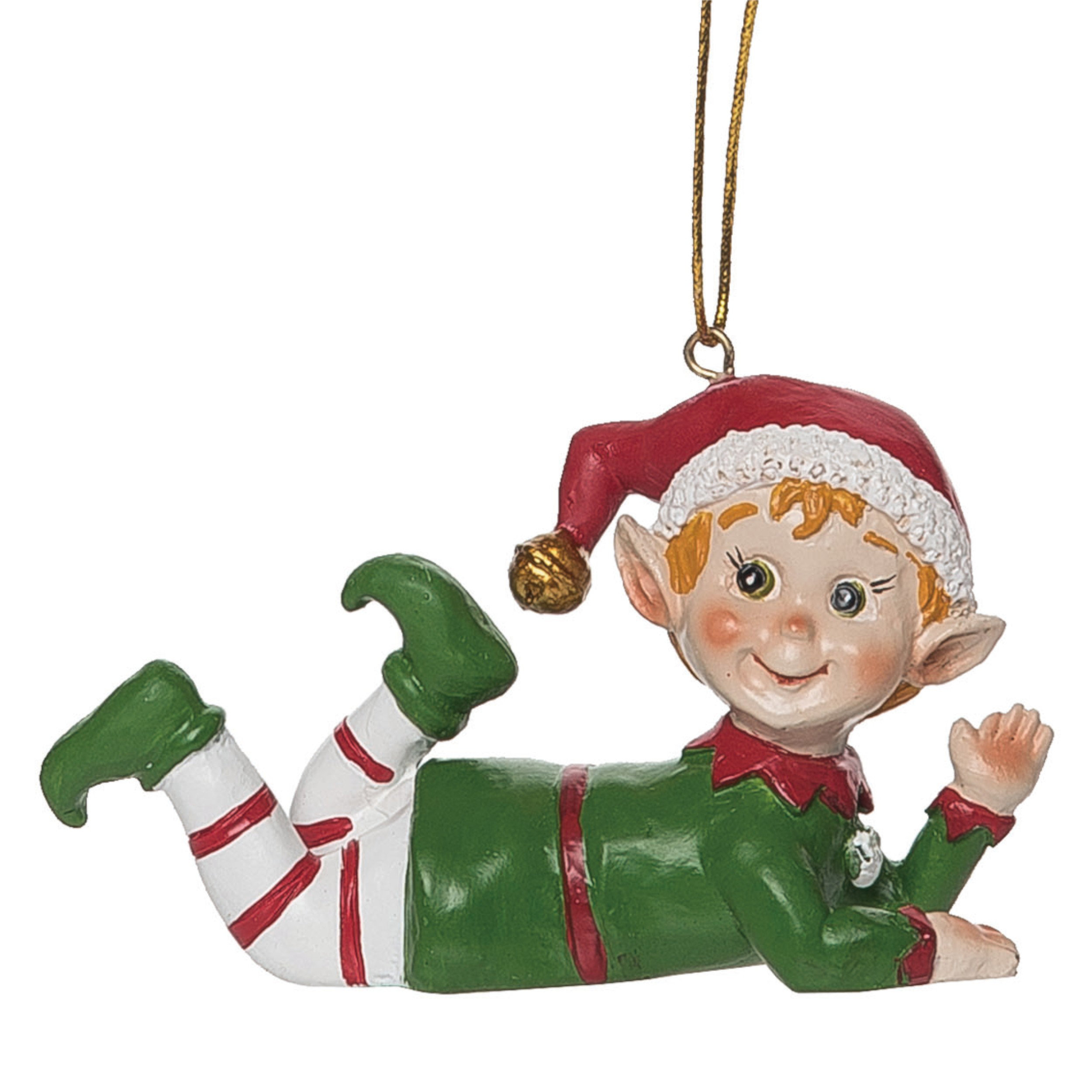 The Holiday Aisle® Resin Bright Elf Hanging Figurine Ornament | Wayfair