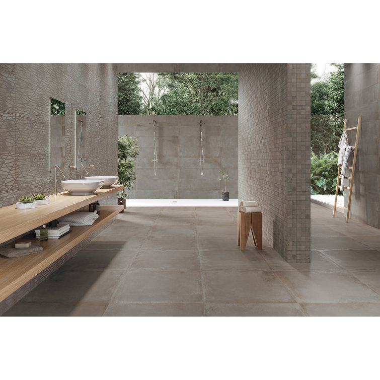 Mirrella 12" x 48" Porcelain Wall & Floor Tile | Wayfair