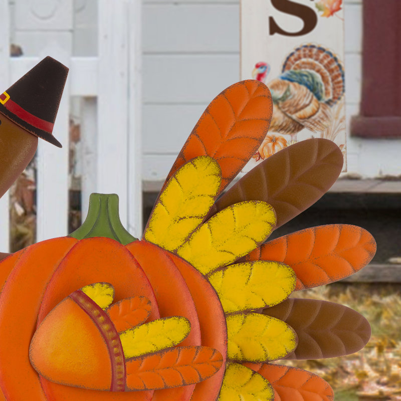 The Holiday Aisle® Jesmond Turkey Welcome Sign Garden Stake & Reviews ...