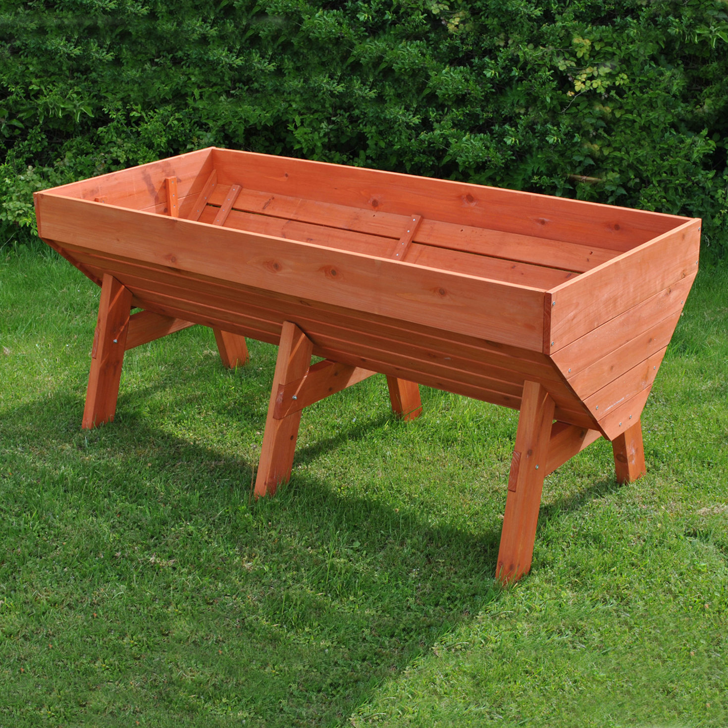 Dakota Fields Veg-Trough Large Wooden Raised Vegetable Bed Planter ...