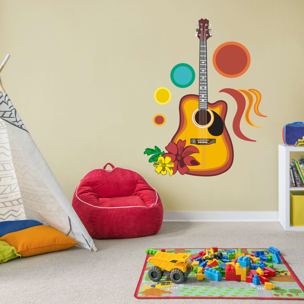 Trinx Guitar Wall Decal | Wayfair