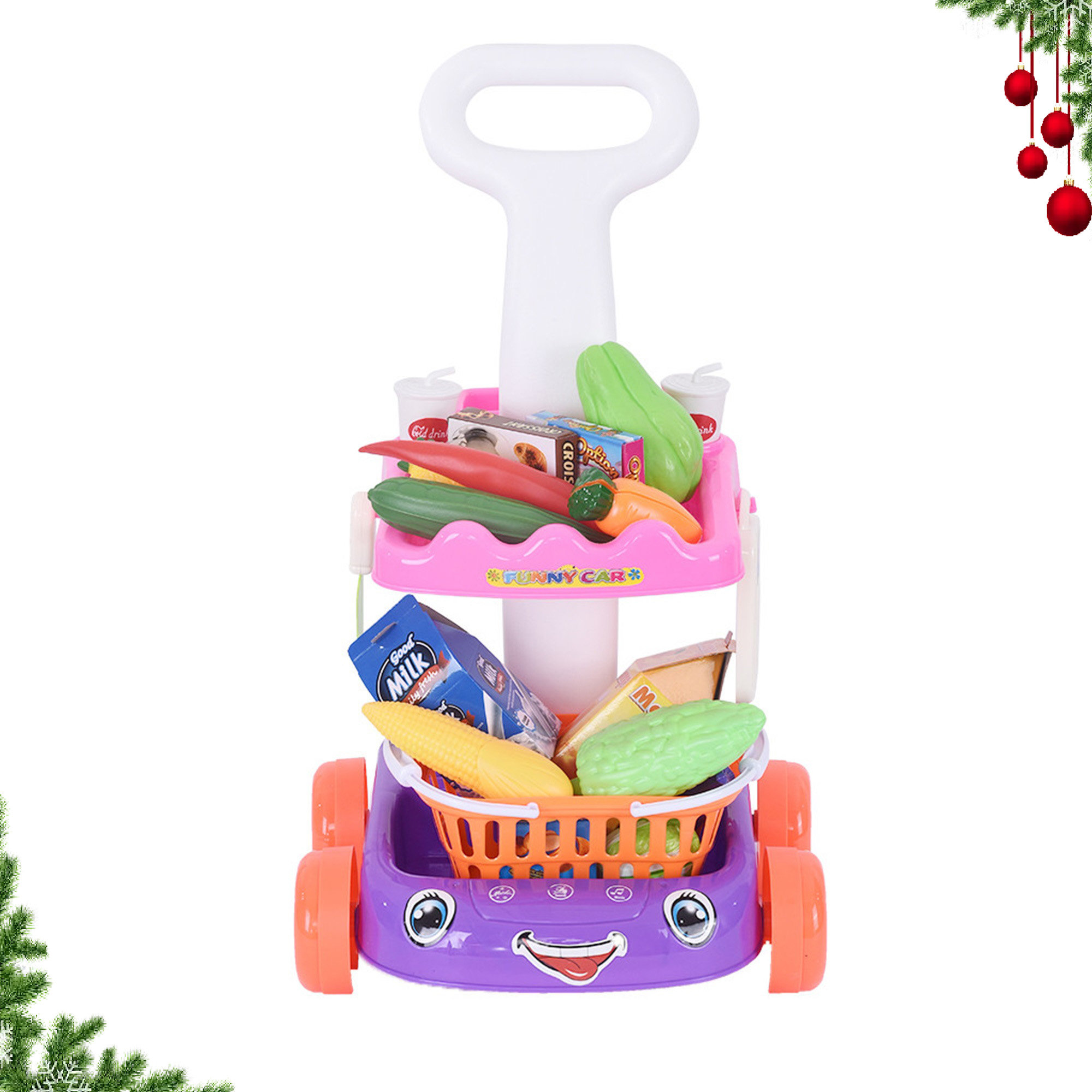 XSIX Fruit and Vegetable Play Carts & Stands Set | Wayfair