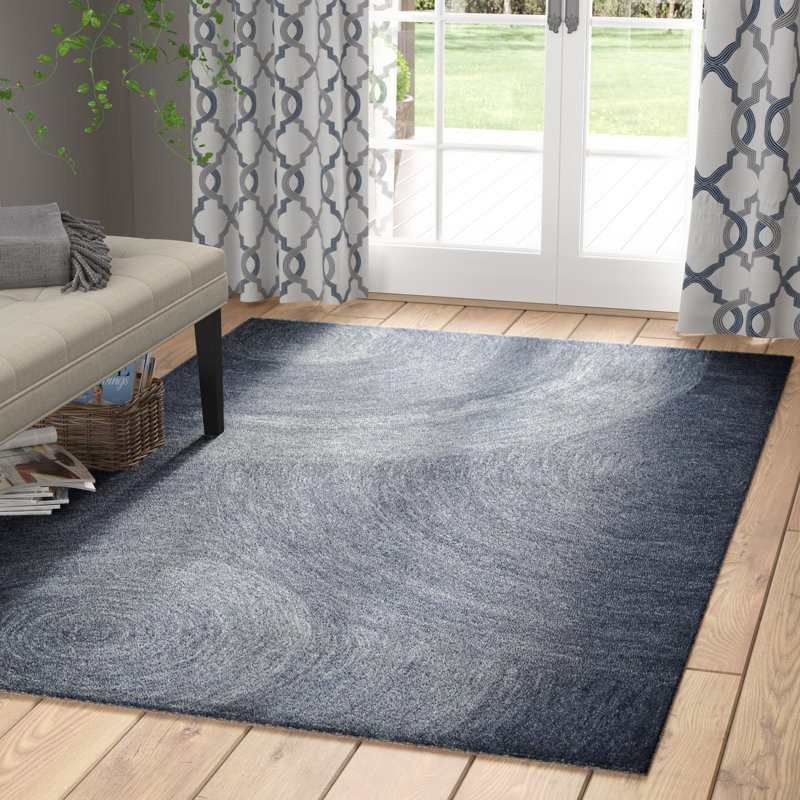Red Barrel Studio® Prachi Handmade Tufted Wool Indigo Rug & Reviews ...