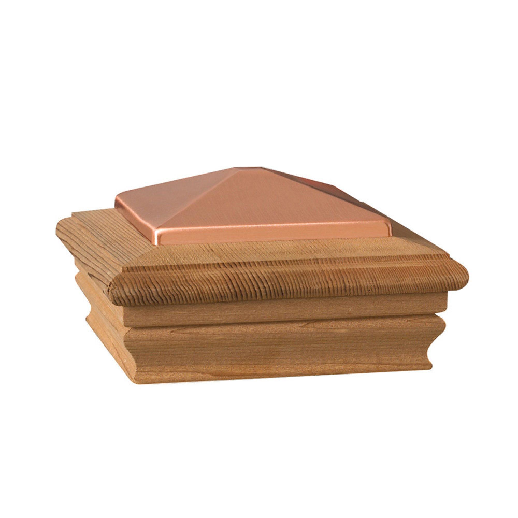 Deckorators Newport High Top 6x6 Cedar Post Cap | Wayfair