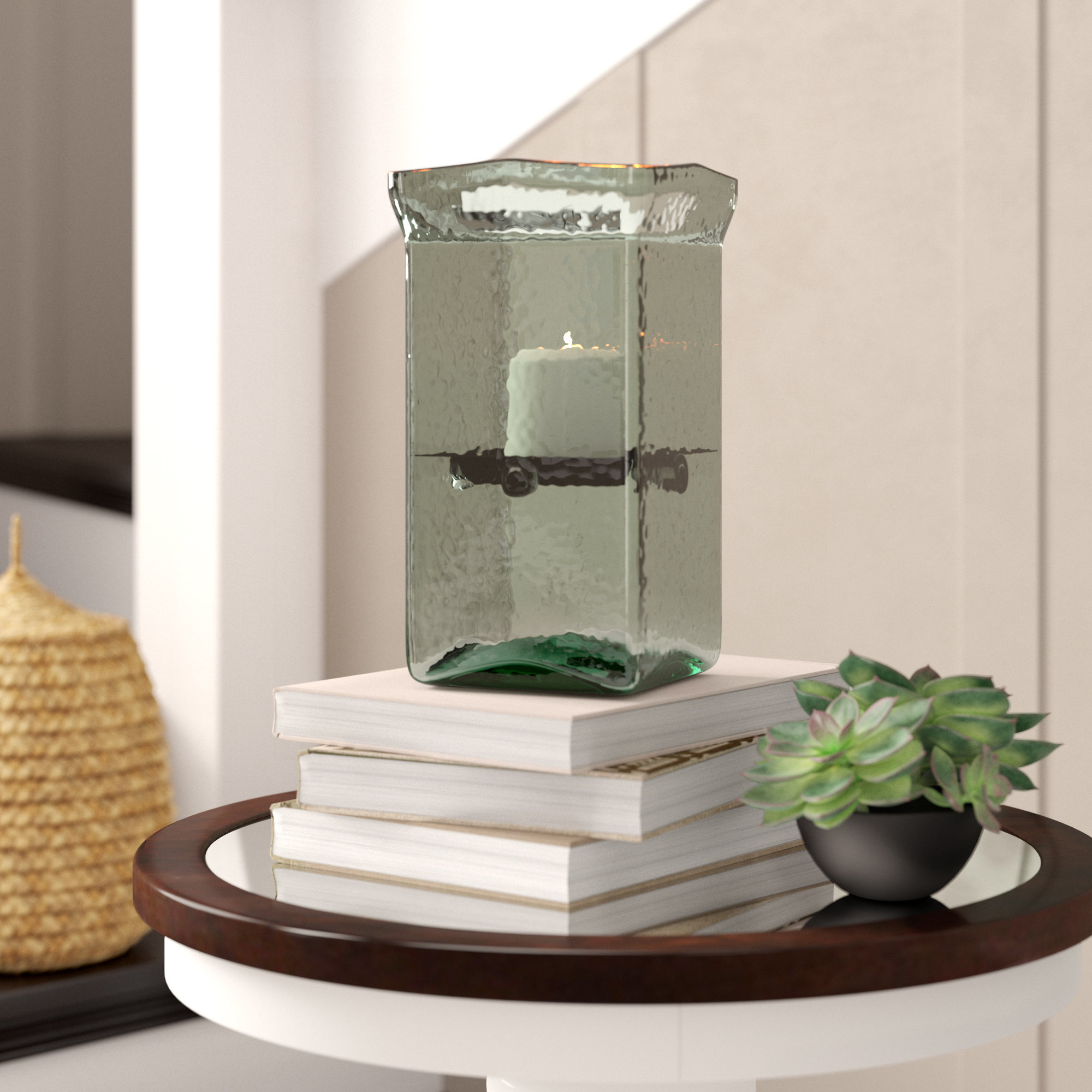 Beachcrest Home Glass Tabletop Hurricane & Reviews | Wayfair