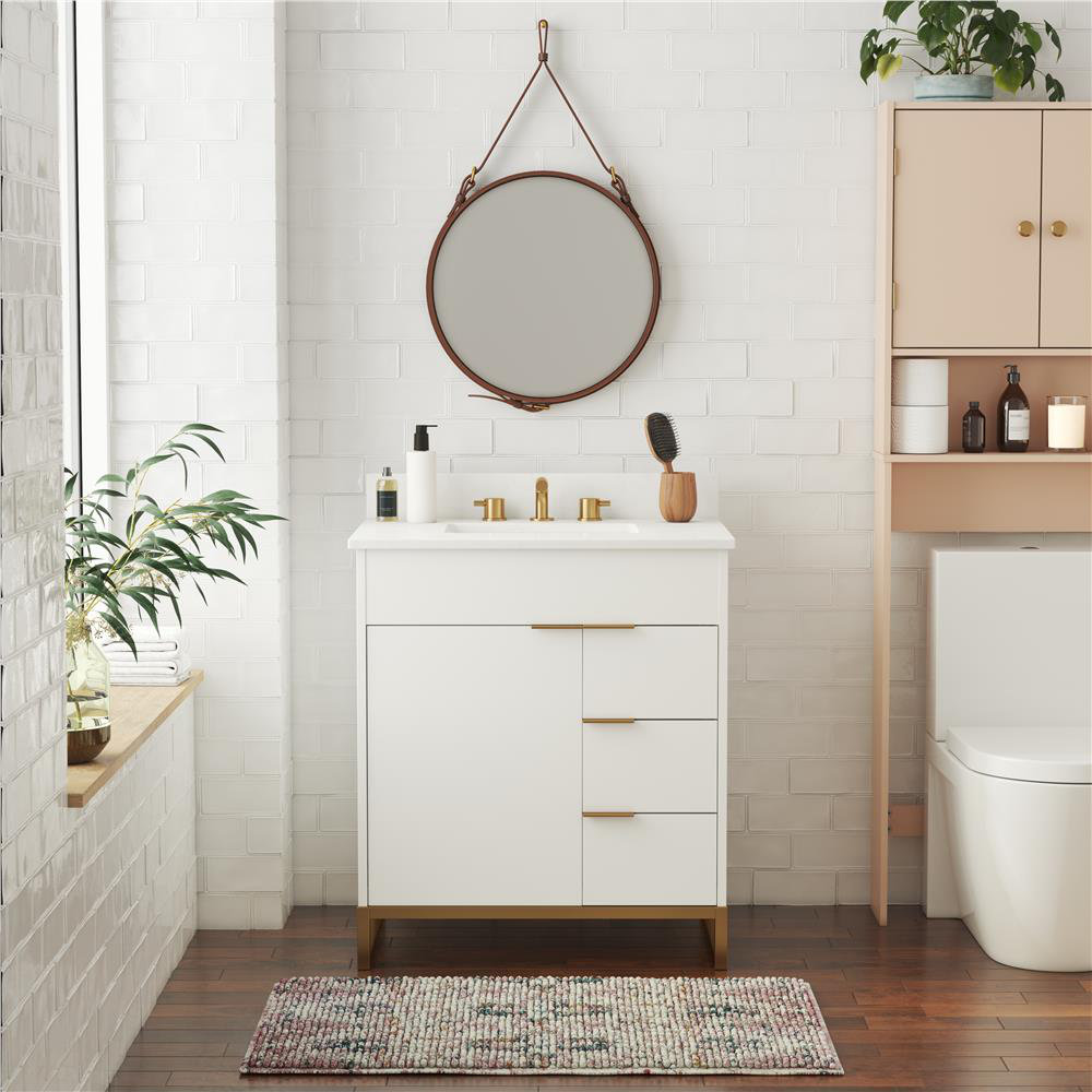 CosmoLiving by Cosmopolitan Leona 30” Bathroom Vanity | Wayfair