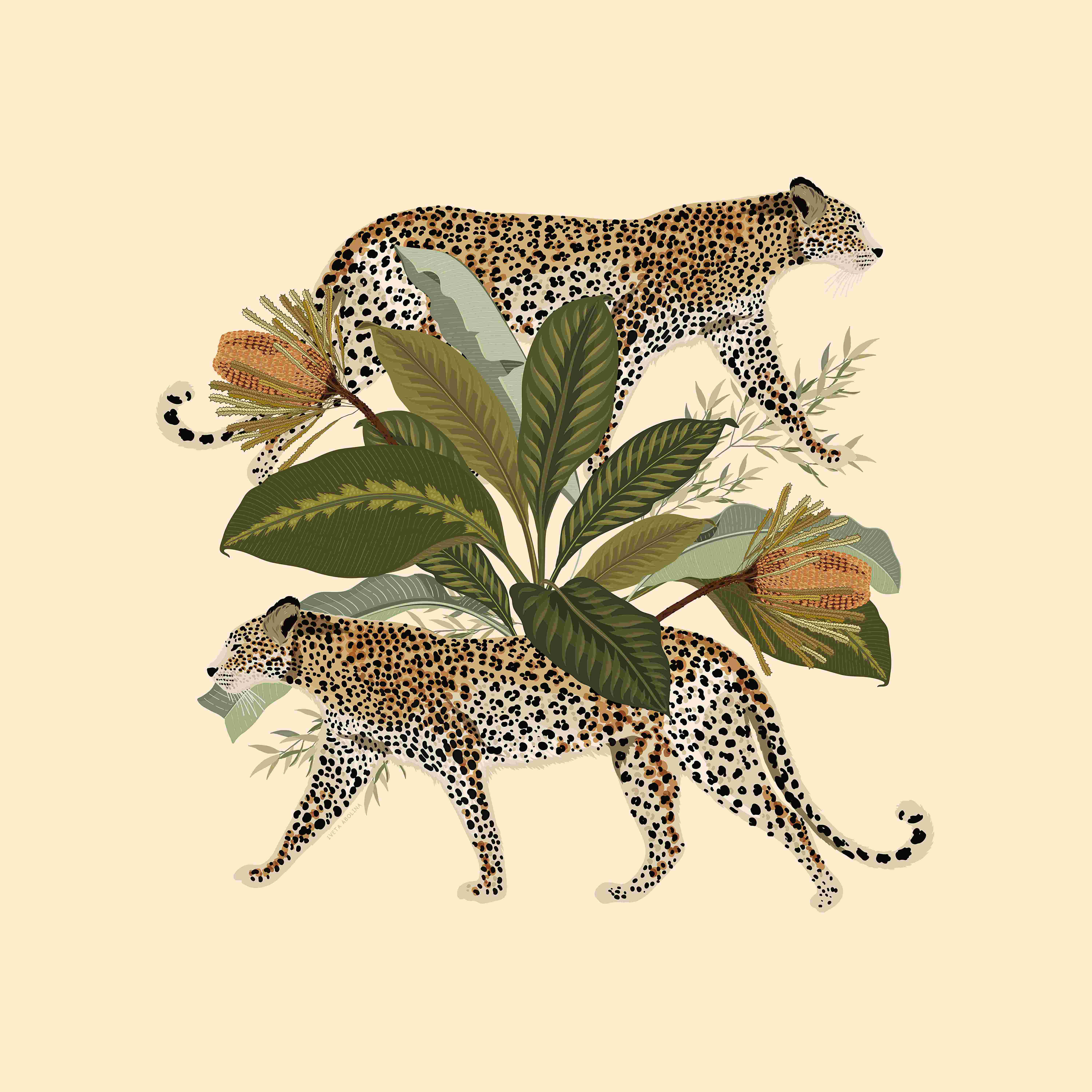 Mercer41 Risette Cheetah Light by IVETA ABOLINA - Wrapped Canvas ...