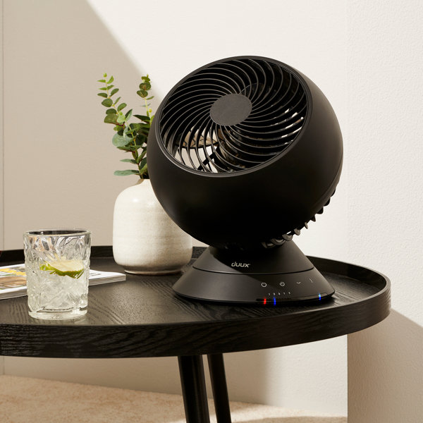 Duux Globe Table Fan with Remote Control. Quiet 33cm Oscillating, Desk ...