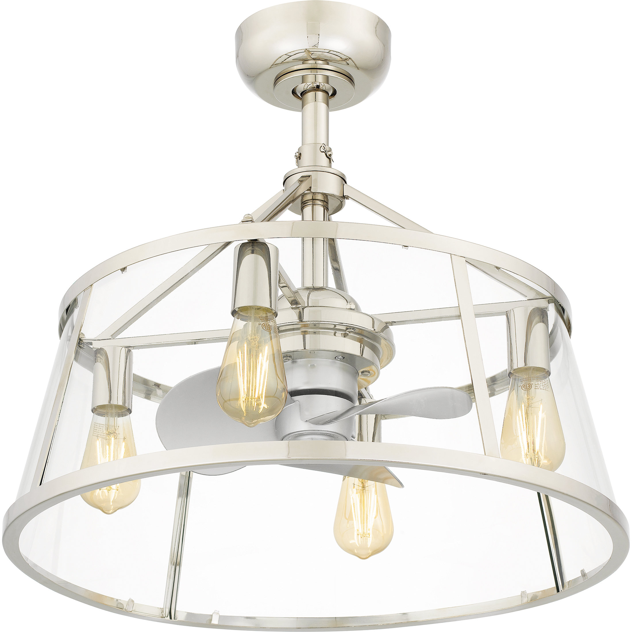 Everly Quinn 12'' Ceiling Fan with Light Kit | Wayfair