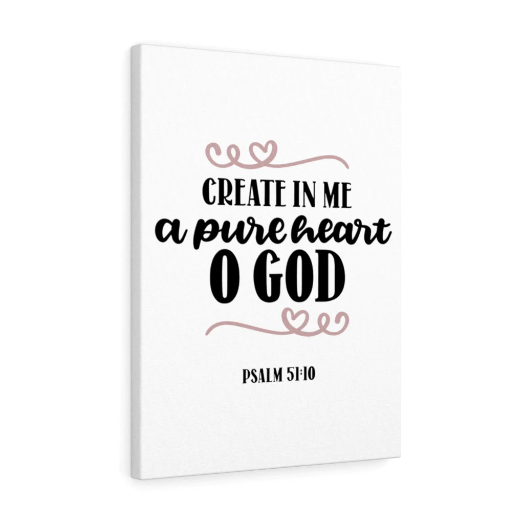 Express Your Love Gifts Pure Heart Psalm 51:10 Christian Wall Art Bible ...
