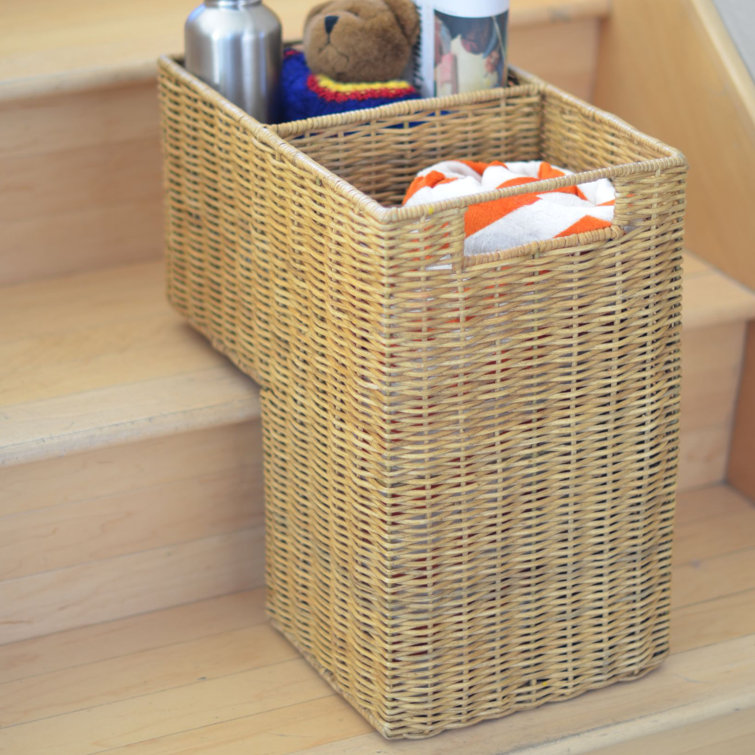 Bay Isle Home Wicker Stair Step Basket & Reviews | Wayfair