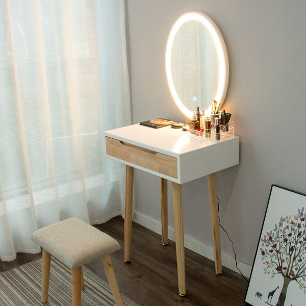 Corner-makeup-vanity-table | Wayfair
