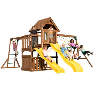 Swing-n-Slide Timberview Wooden Play Swing Set & Reviews | Wayfair