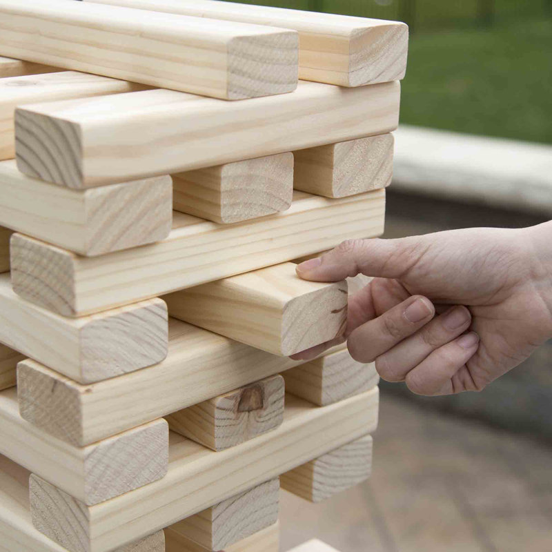 Hey! Play! Large Wooden Tower Stacking Game & Reviews | Wayfair