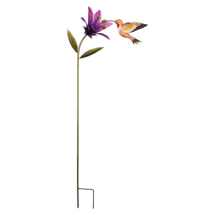 Regal Art & Gift Hummingbird Flower Stakes - Rufous | Wayfair