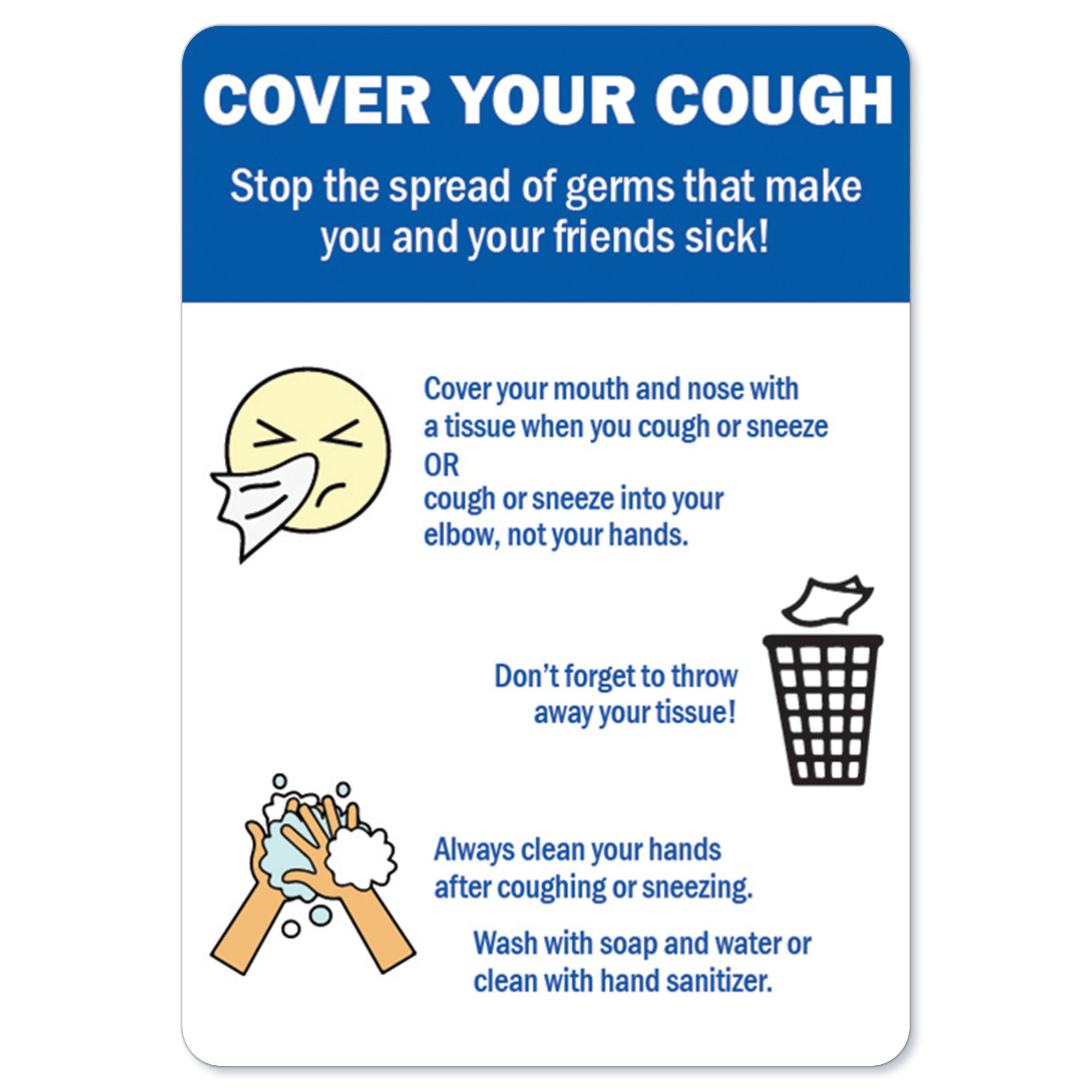 SignMission Cover Your Cough Sign | Wayfair