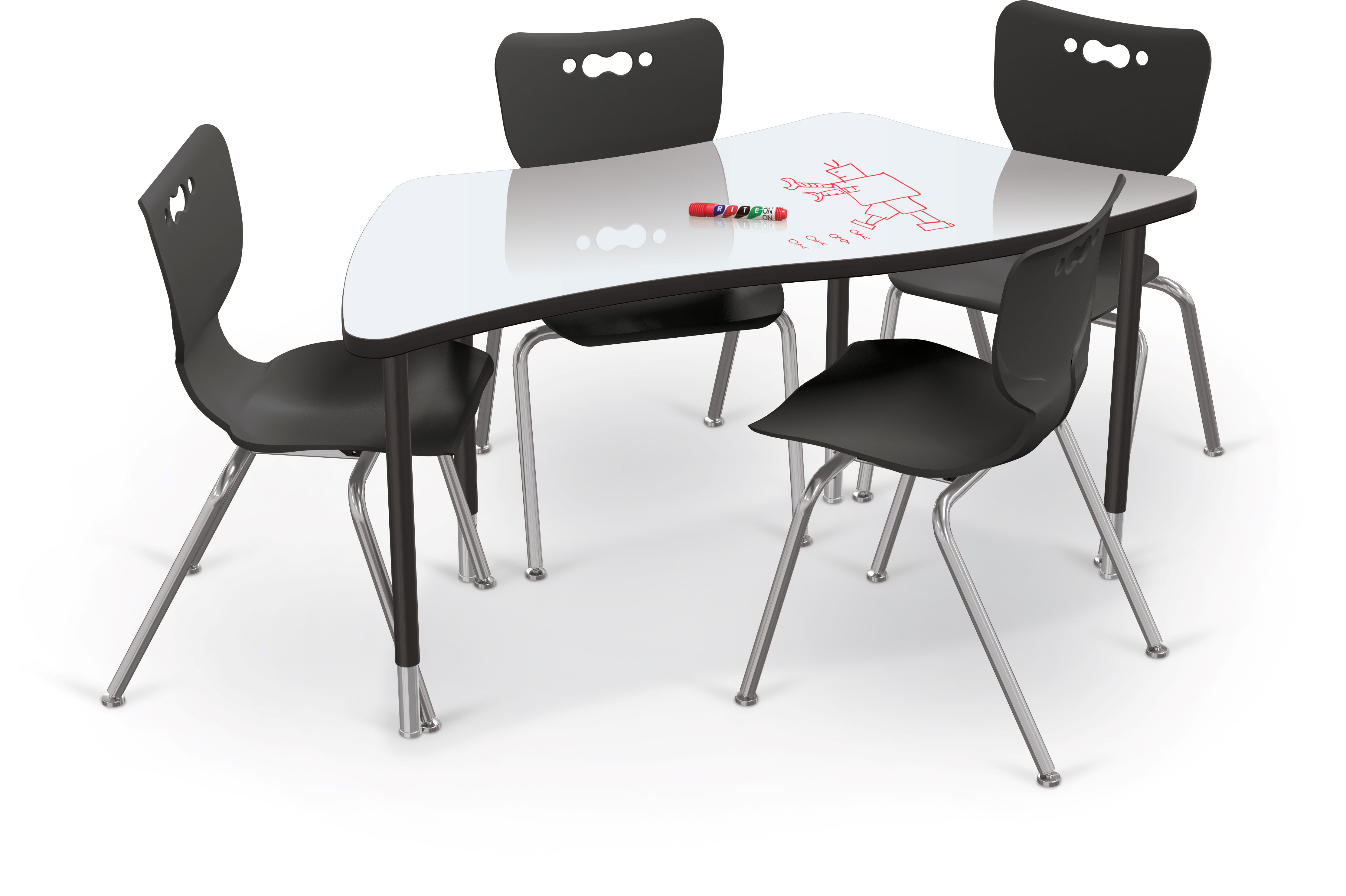 MooreCo Hierarchy Creator HPL Whiteboard Trapezoidal Activity Table ...