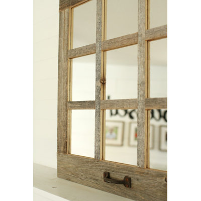 Millwood Pines Forand Square Wood Wall Mirror | Wayfair