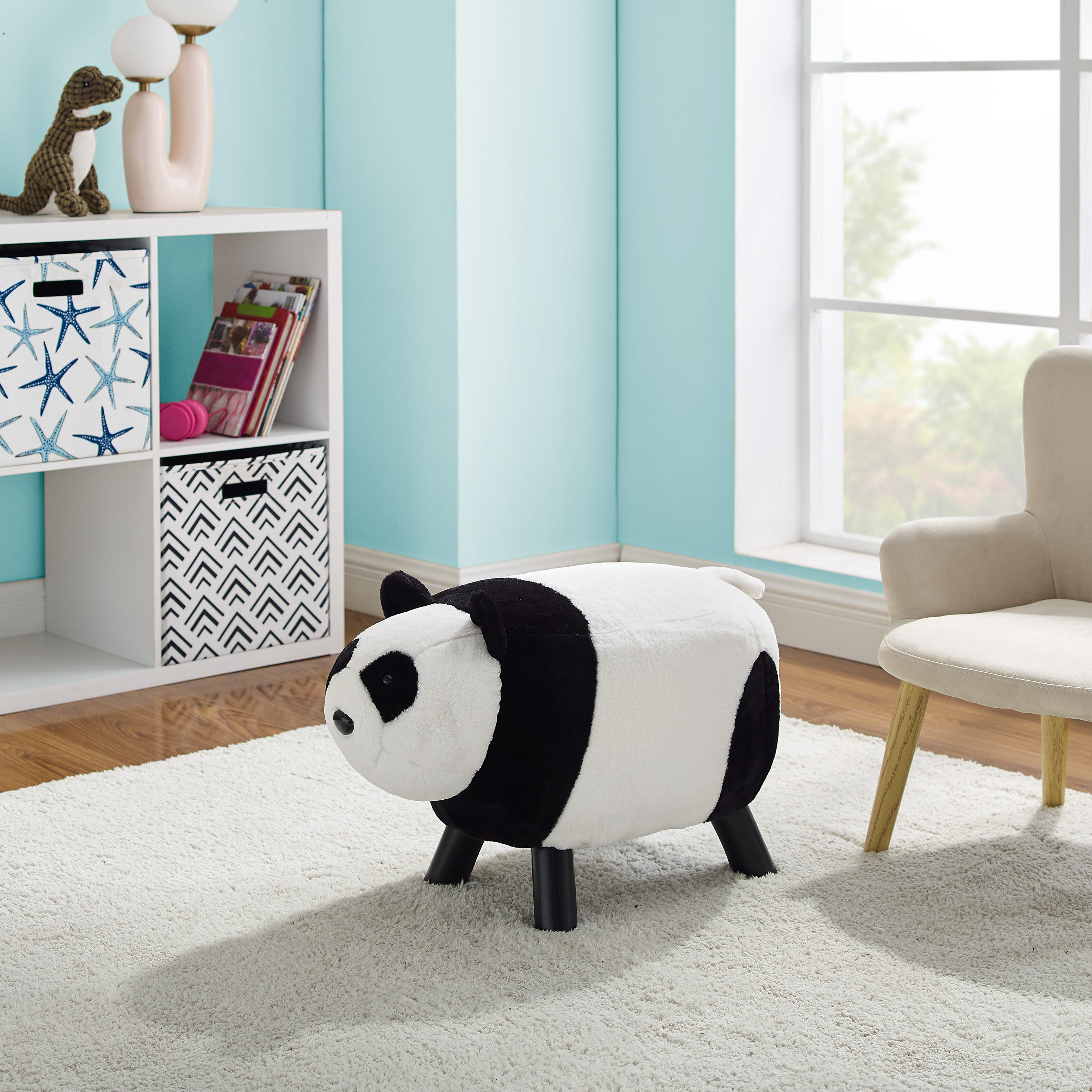 Viv + Rae Hanneman Panda Bear Kids Novelty Stool | Wayfair
