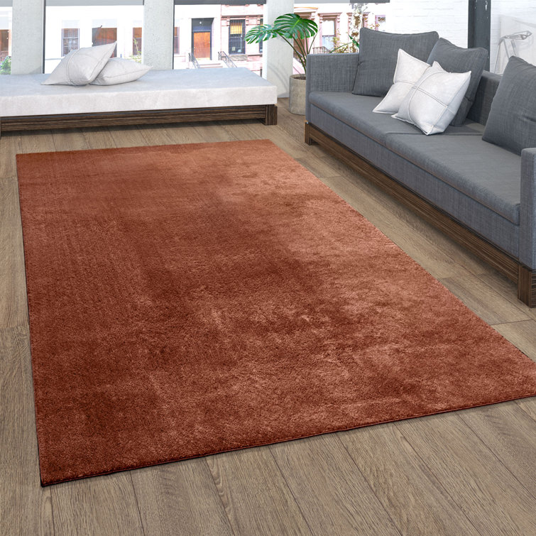 Brayden Studio Crista 100% Polyester Copper Rug | Wayfair.co.uk