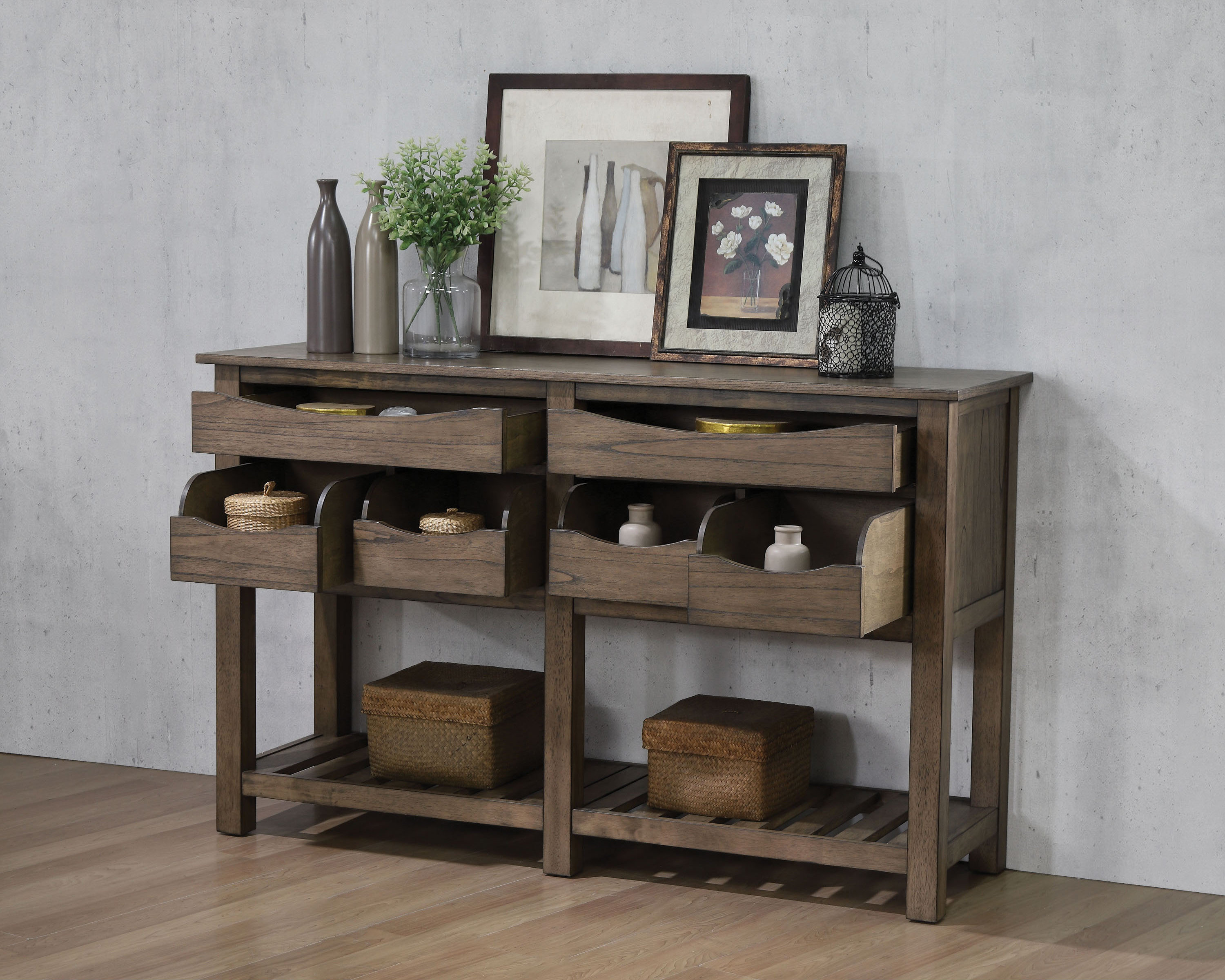 Millwood Pines Montezuma 6-Drawer Buffet Table | Wayfair