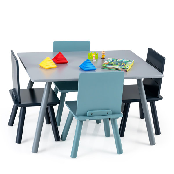 Harriet Bee Aleesha Kids 5 Piece Rectangular Play / Activity Table and ...