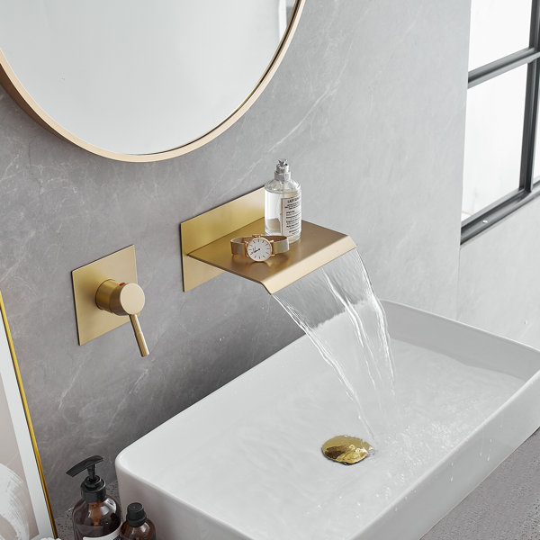 VIBRANTBATH Wall Mounted Faucet Single-handle Bathroom Faucet | Wayfair