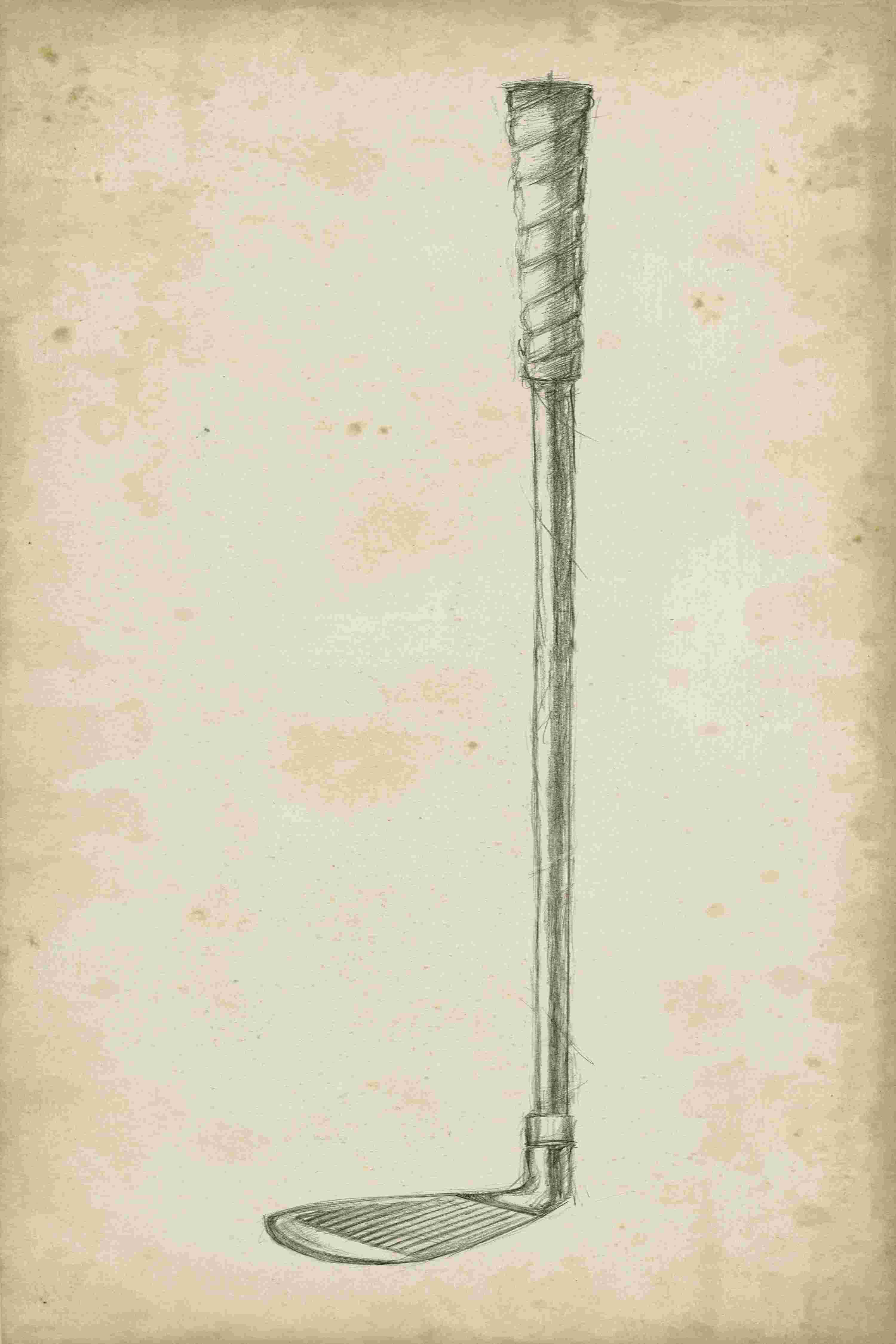 Red Barrel Studio® Vintage Golf Clubs II by - Wrapped Canvas Drawing ...