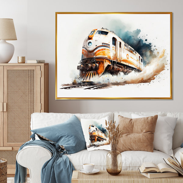 Williston Forge Train On The Tracks - Transportation Train Canvas Art ...